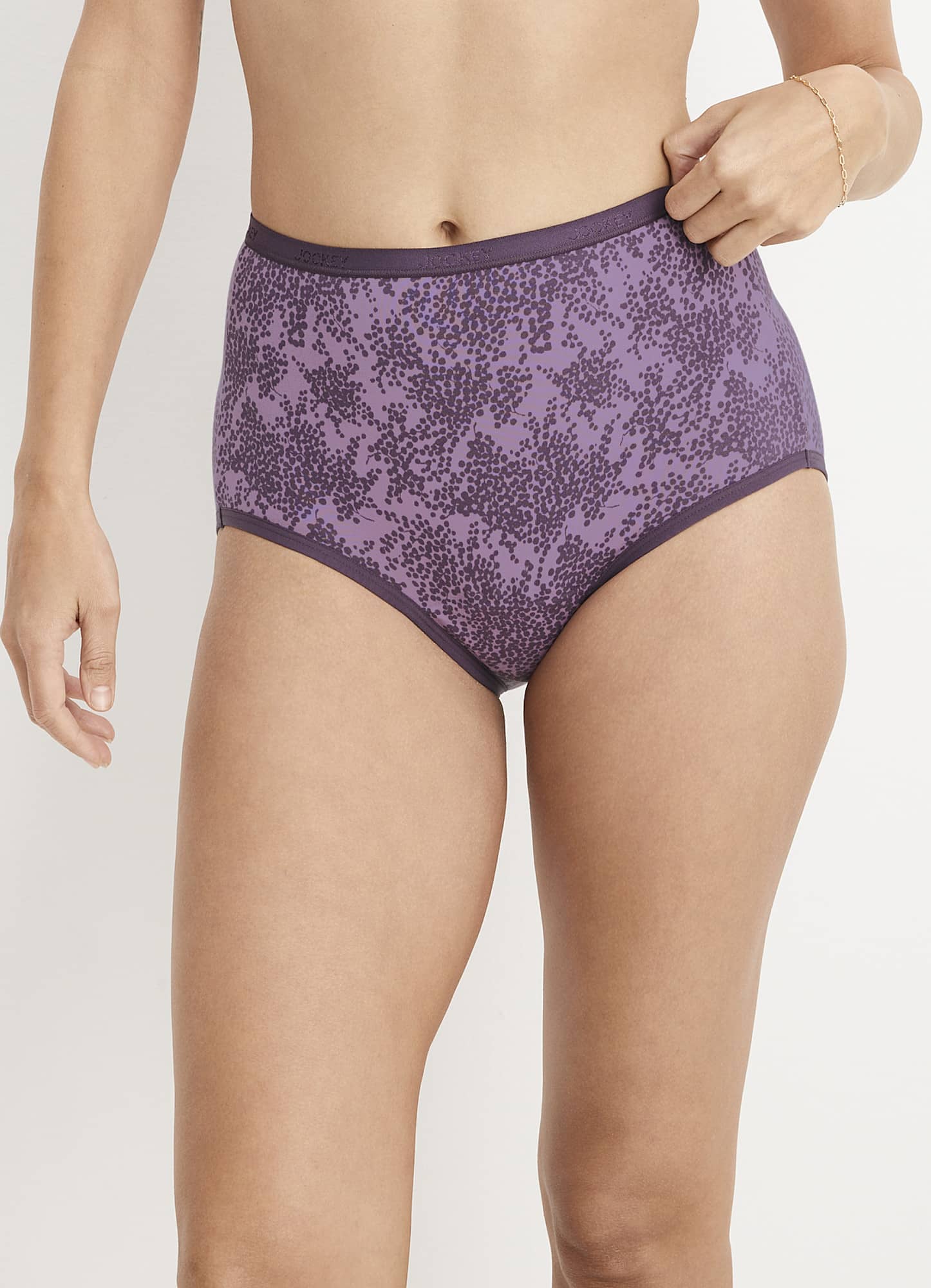 Jockey Women s Worry Free Cotton Stretch Moderate Absorbency Brief Xs Cara Floral
