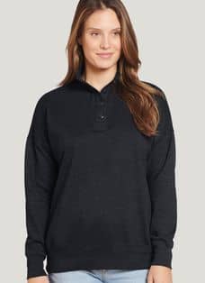 Jockey® Fleece Lined Button Front Sweatshirt