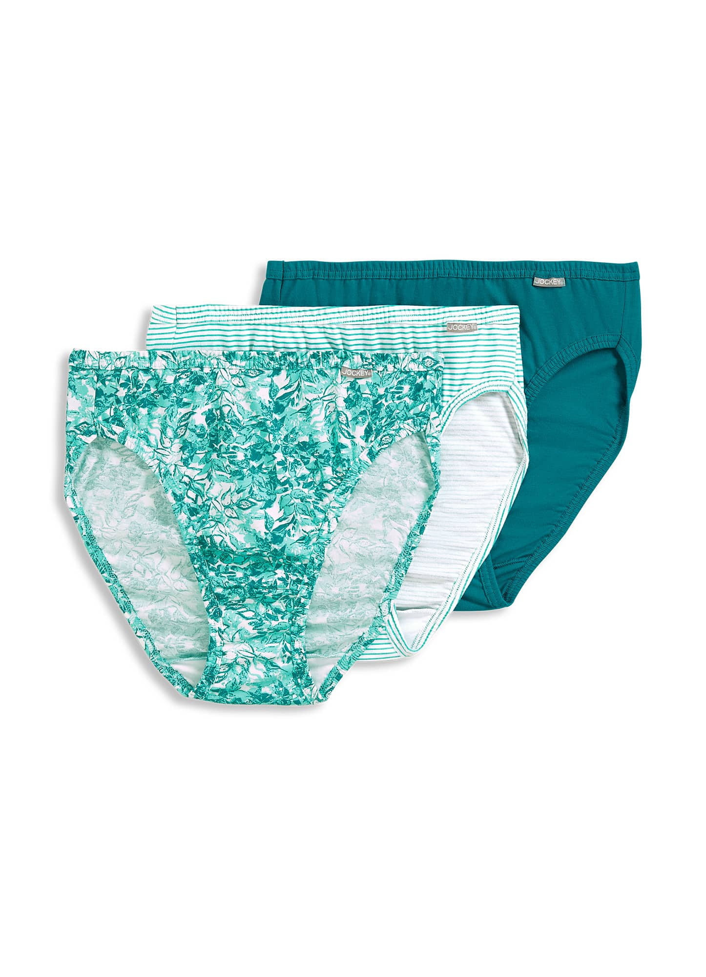 Jockey Womens Plus Size Elance French Cut 3 Pack Underwear Cuts 100