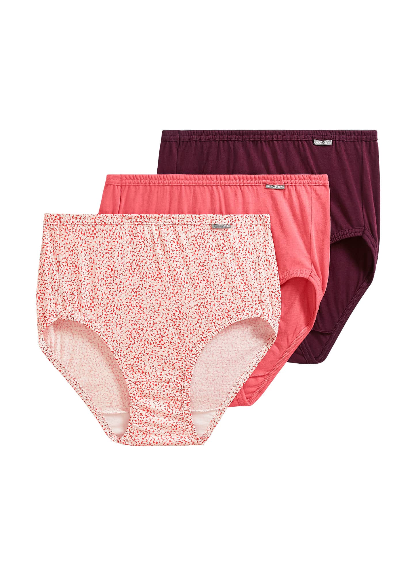Jockey Womens Plus Size Elance Brief 3 Pack Underwear Briefs 100% ...