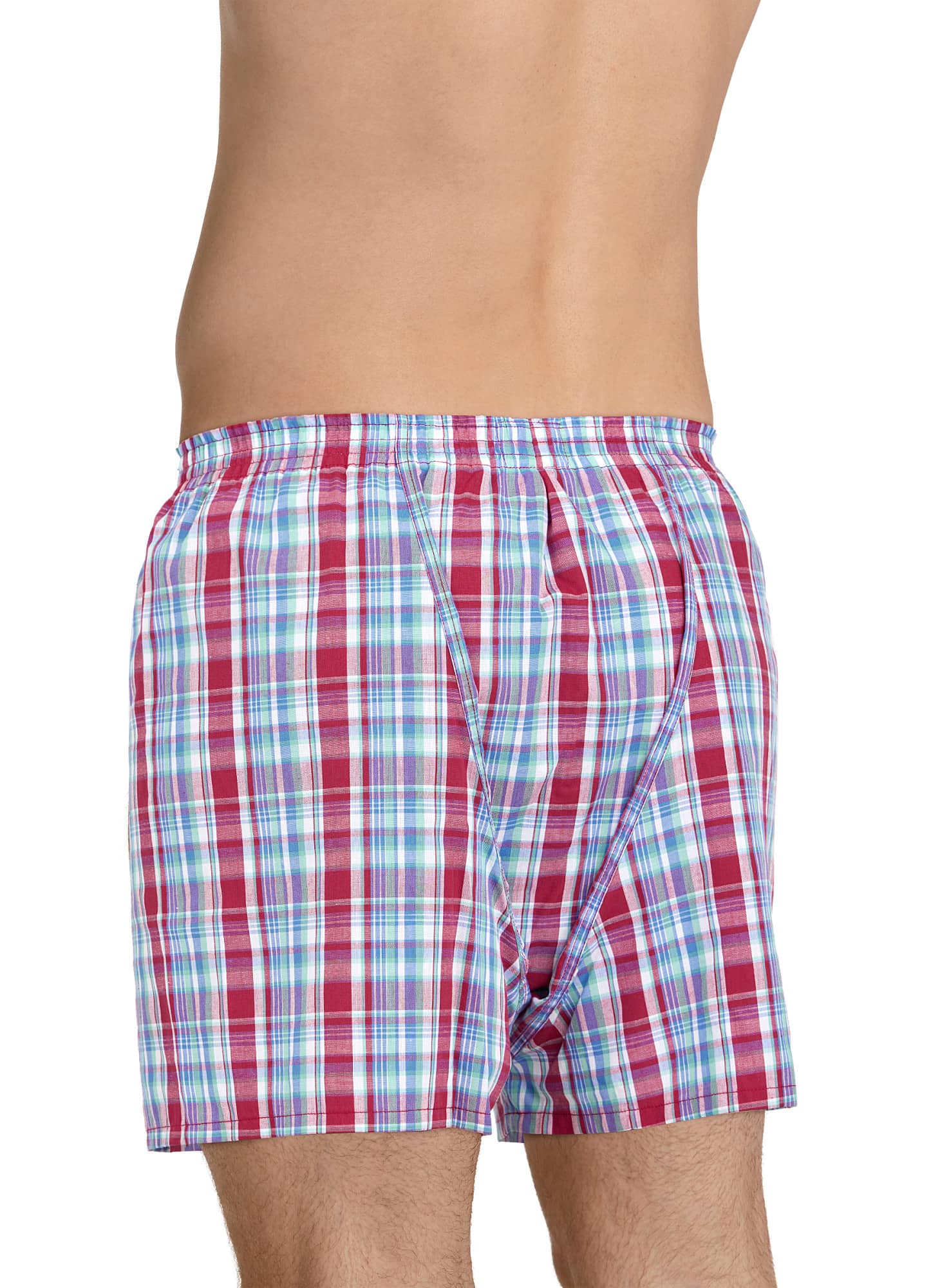 Jockey 3-pk Men Classic Cotton Blend Full Cut Woven Boxer Shorts White ...