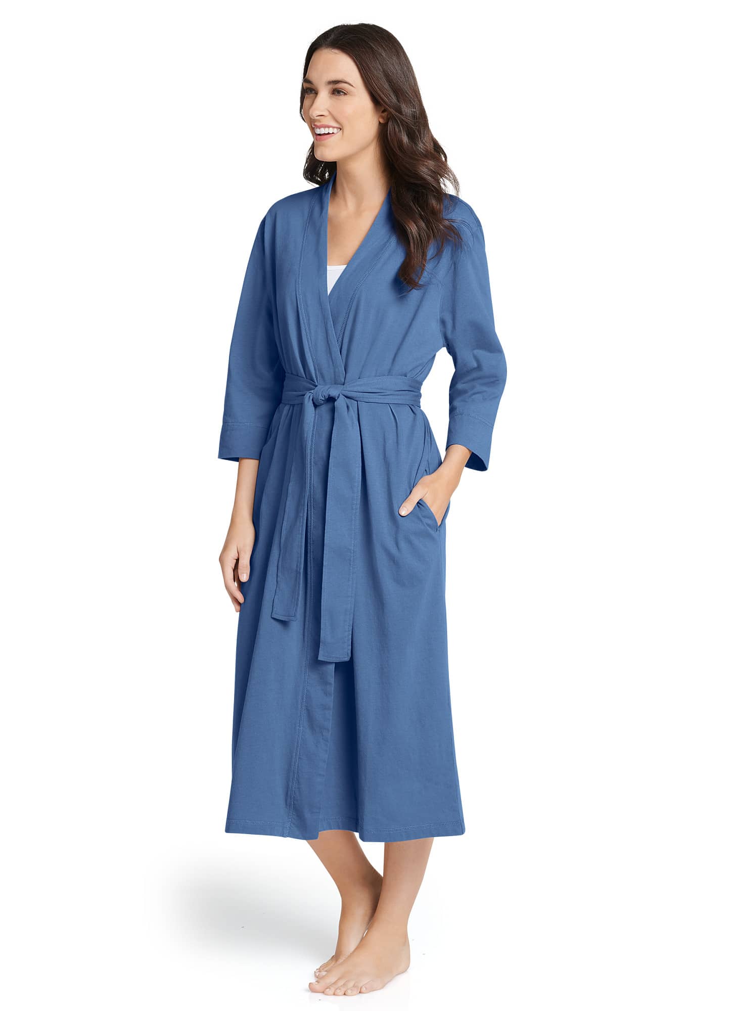 Jockey Womens Everyday Essentials 100 Cotton Long Robe for sale online ...